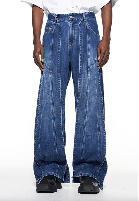 Multi-Panel Baggy Denim Jeans | Hype Streetwear - RADPRESENT